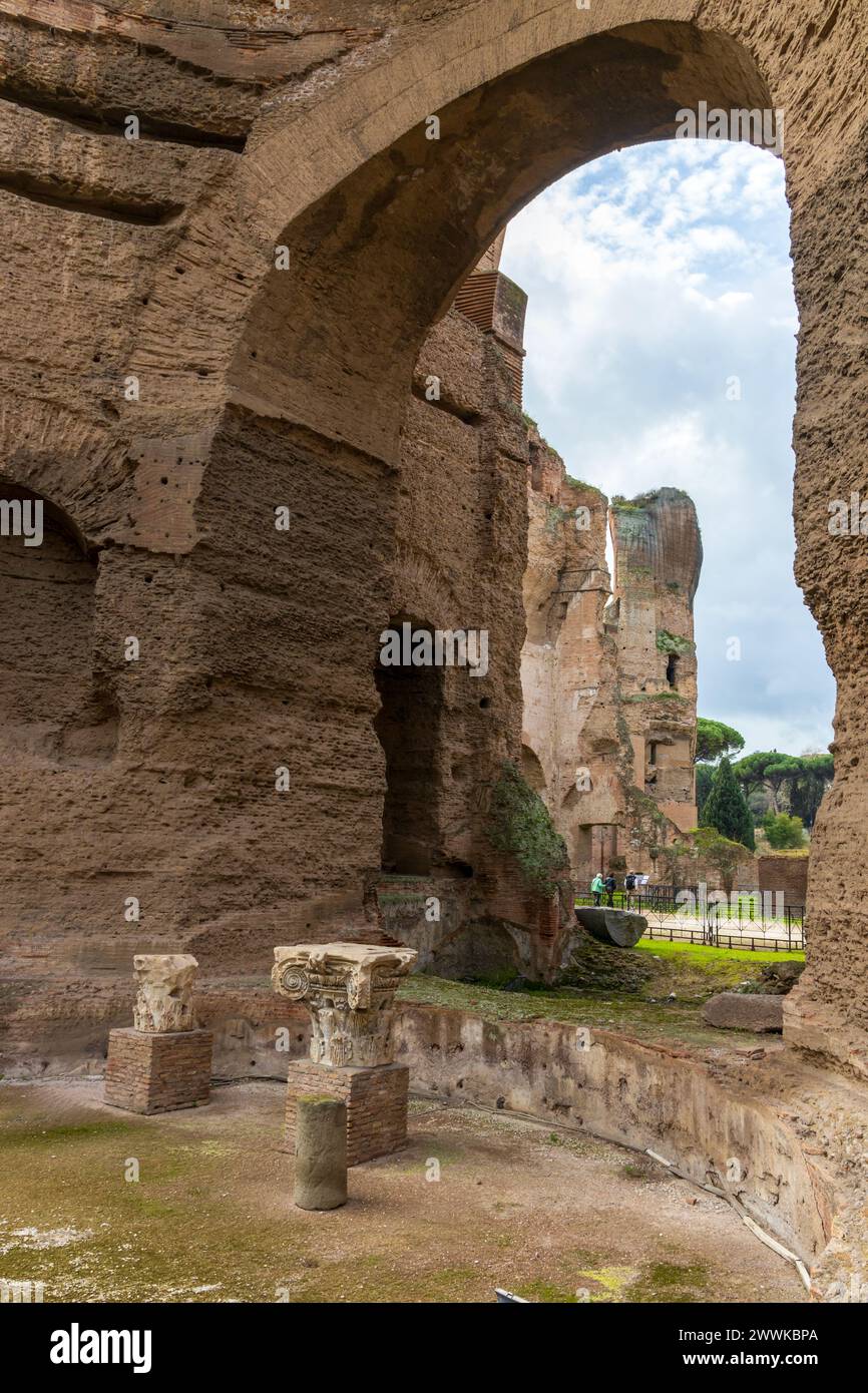 Baths of Caracalla (Terme di Caracalla), ancient ruins of roman public ...