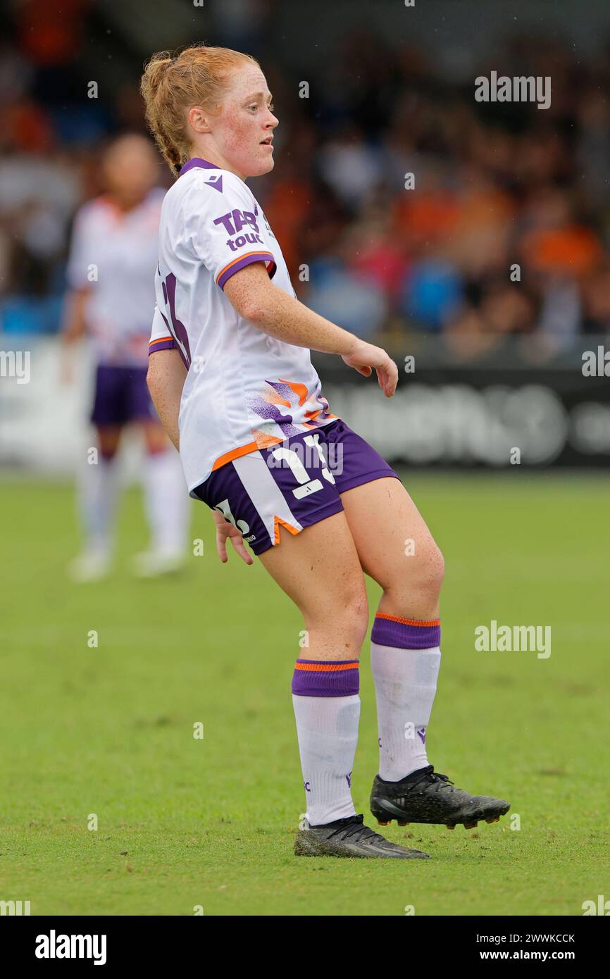 Brisbane, Australia, 24th March 2024. Sarah Cain (13 Perth Glory ...