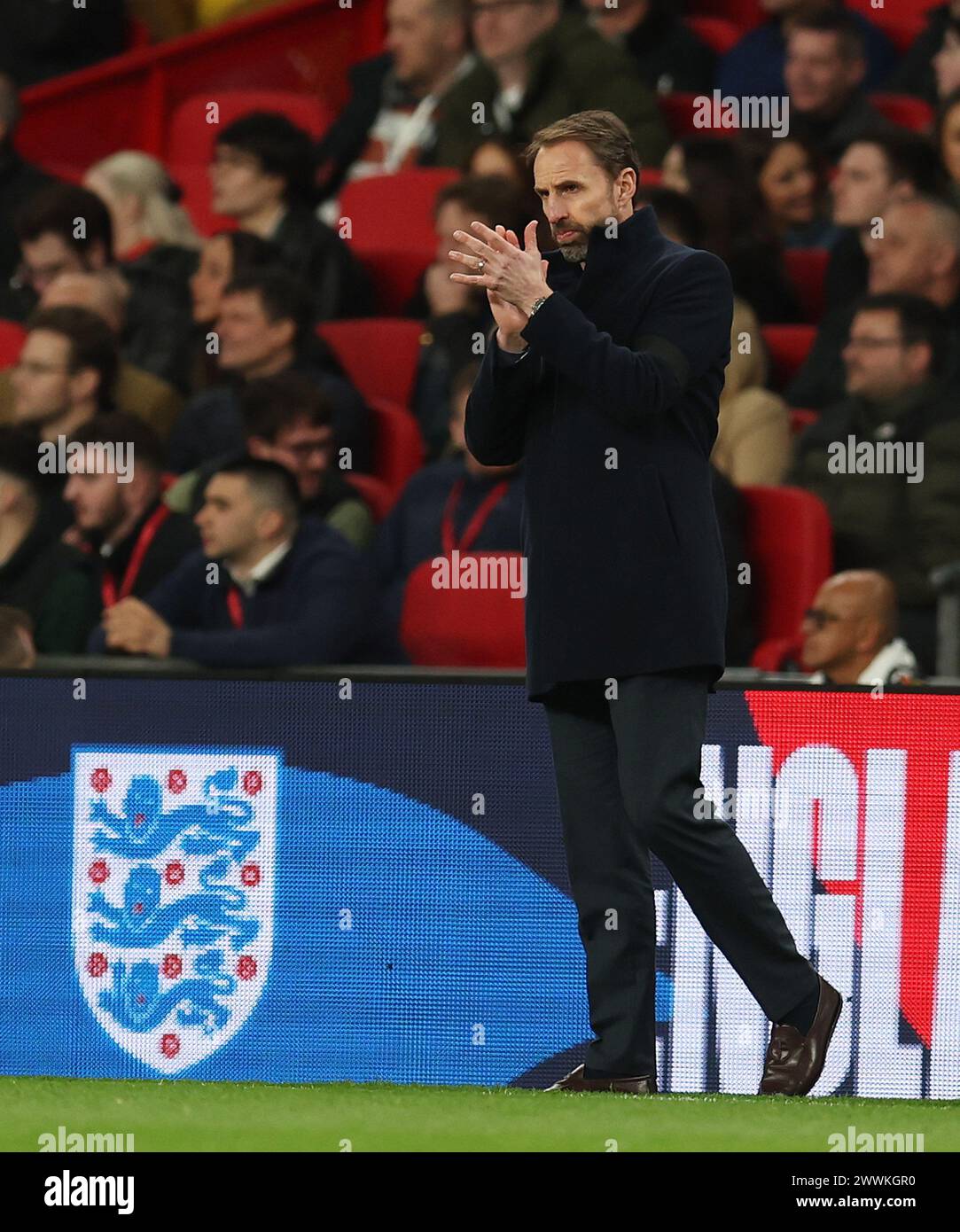 London, UK. 23rd Mar, 2024. Gareth Southgate, the manager/head coach of ...