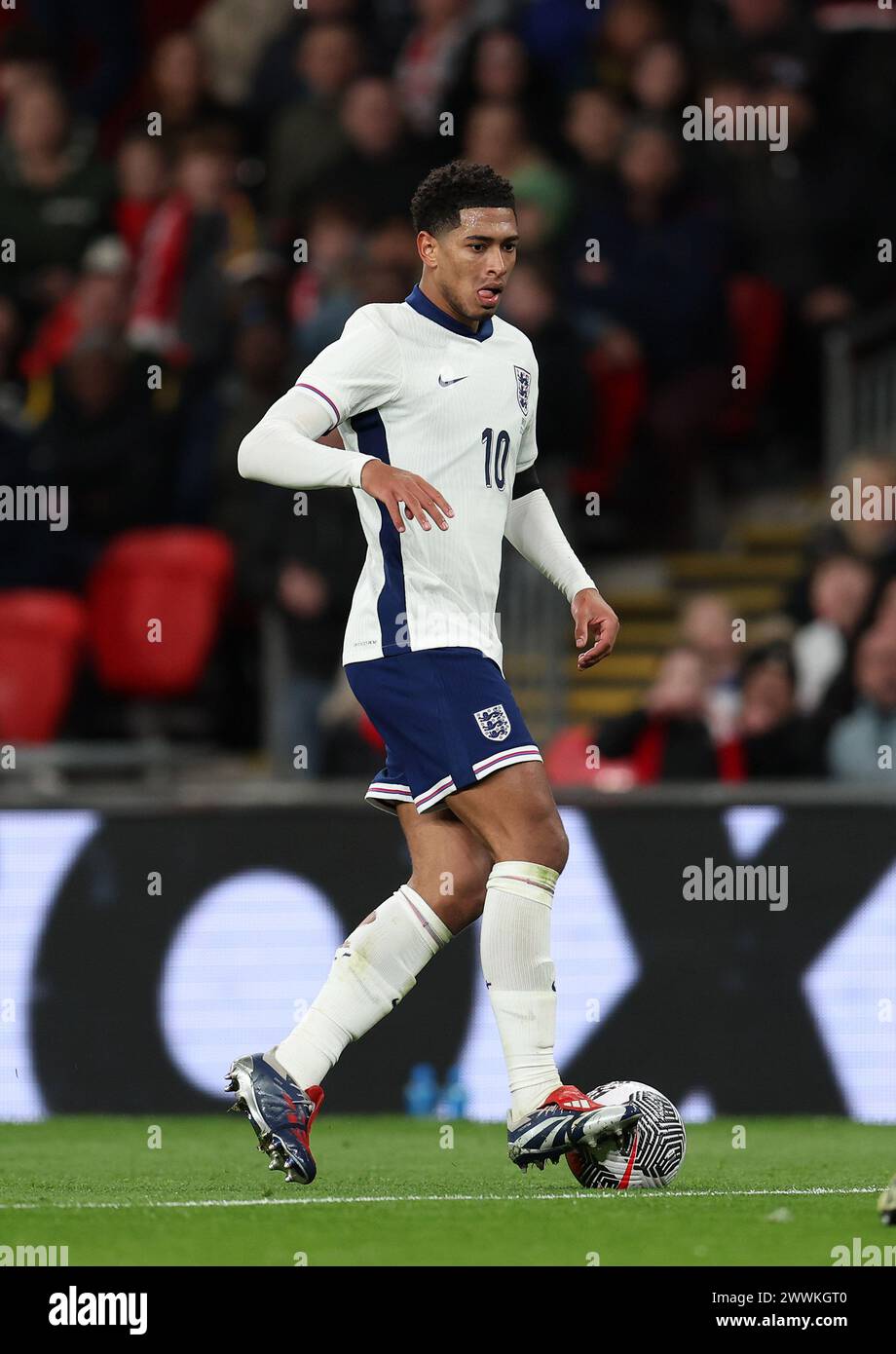 London, UK. 23rd Mar, 2024. Jude Bellingham of England in action ...
