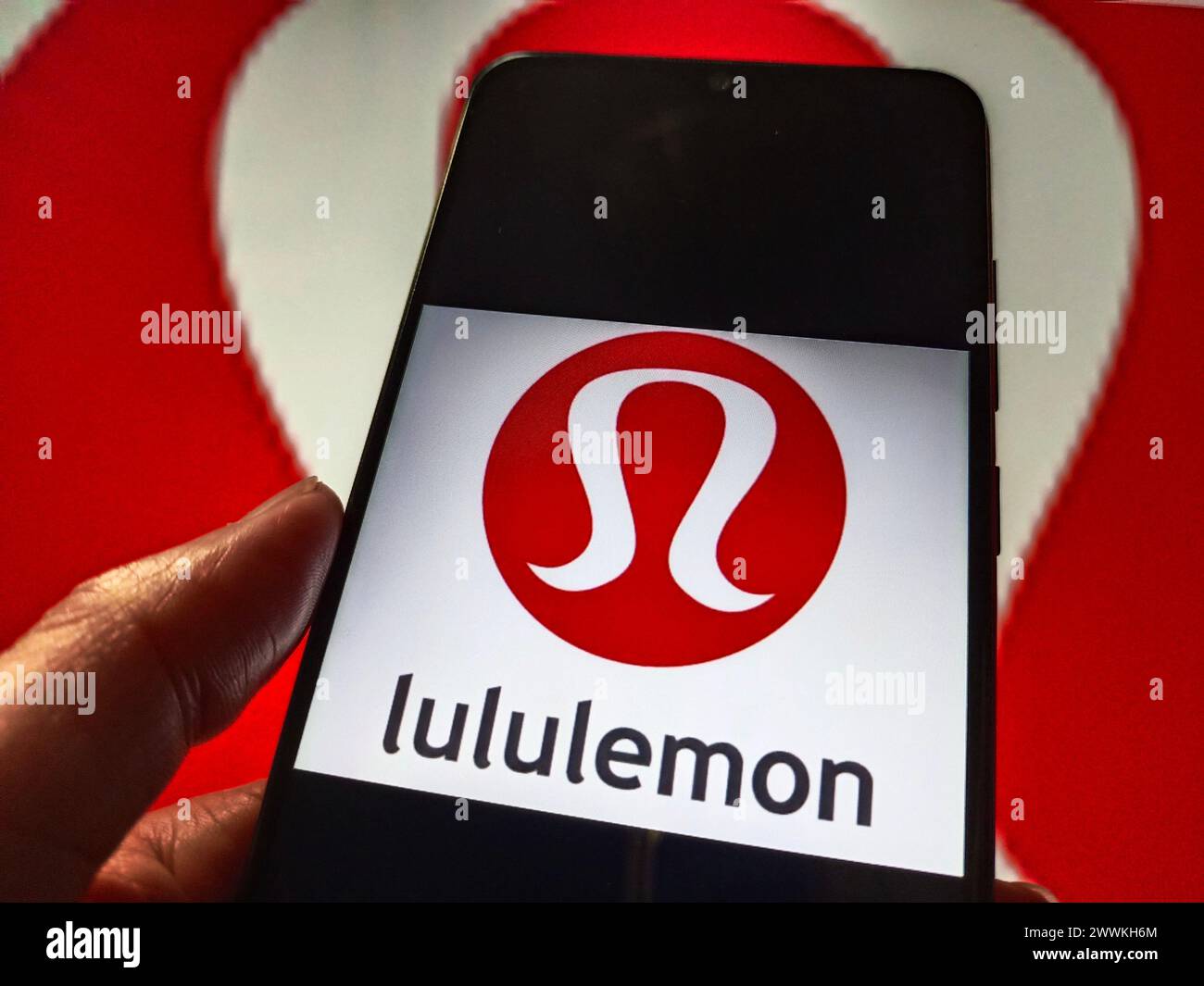 SUQIAN, CHINA - MARCH 25, 2024 - Illustration lululemon2023 revenue ... SUQIAN, CHINA - MARCH 25, 2024 - Illustration lululemon2023 revenue ...