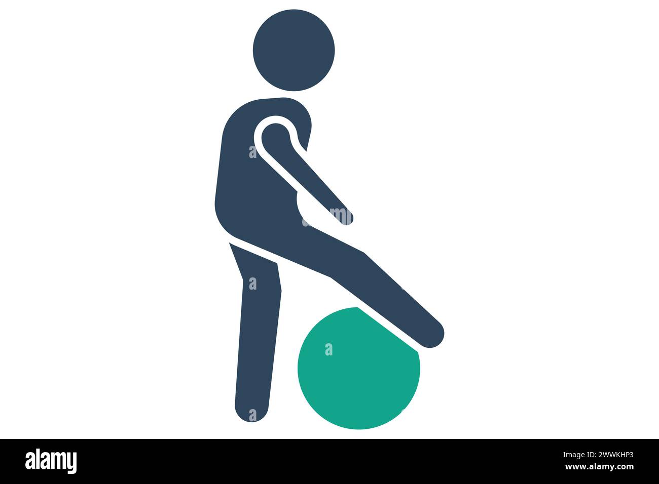 exercises ball icon. icon related to sport, gym, wellness. solid icon style. element ...