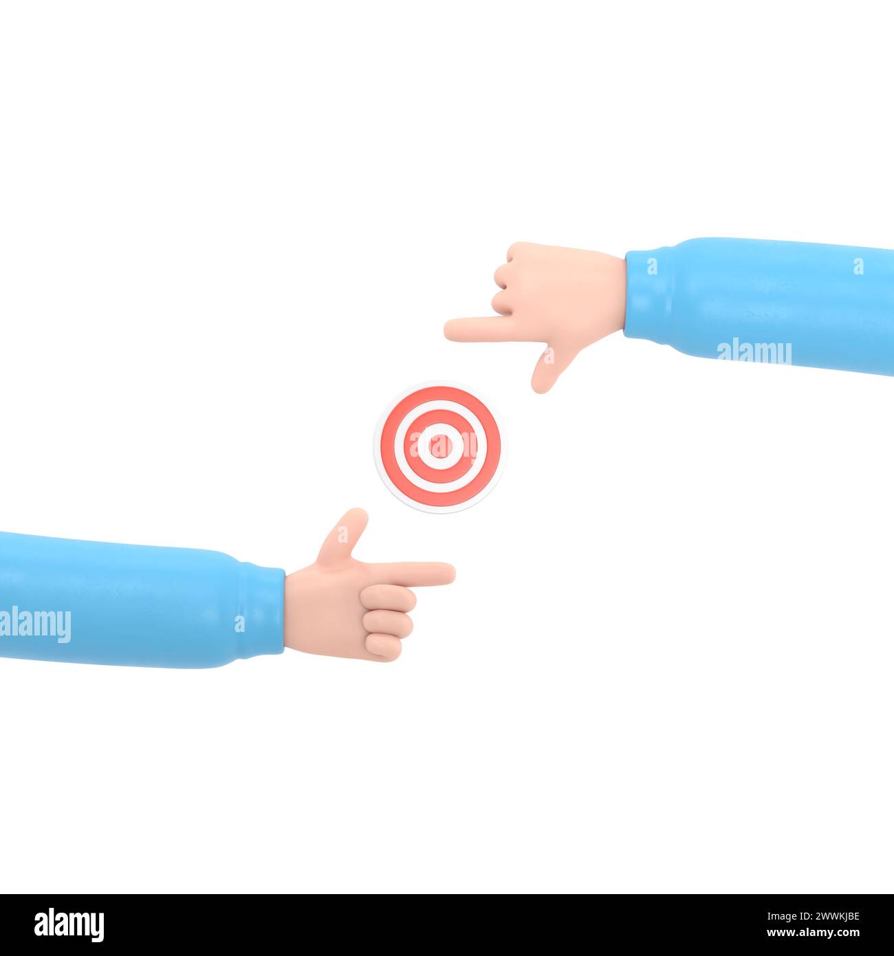 Cartoon Gesture Icon Mockup.Businessman hands forming a frame and focus ...