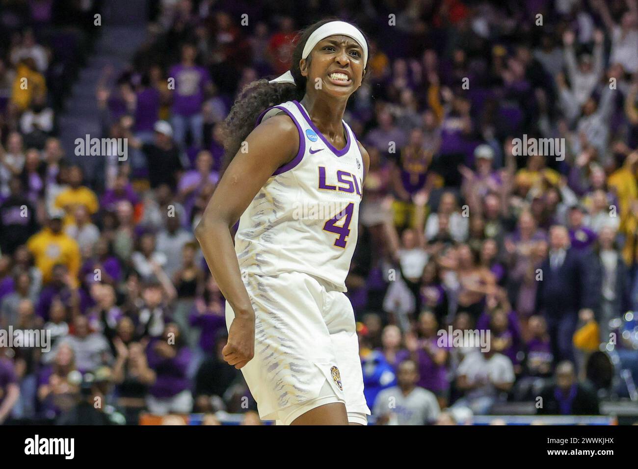 Baton Rouge, LA, USA. 24th Mar, 2024. LSU's Flau'jae Johnson (4 ...