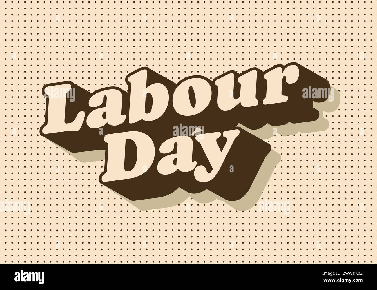 Labour day. Text effect design in vintage color with eye catching ...