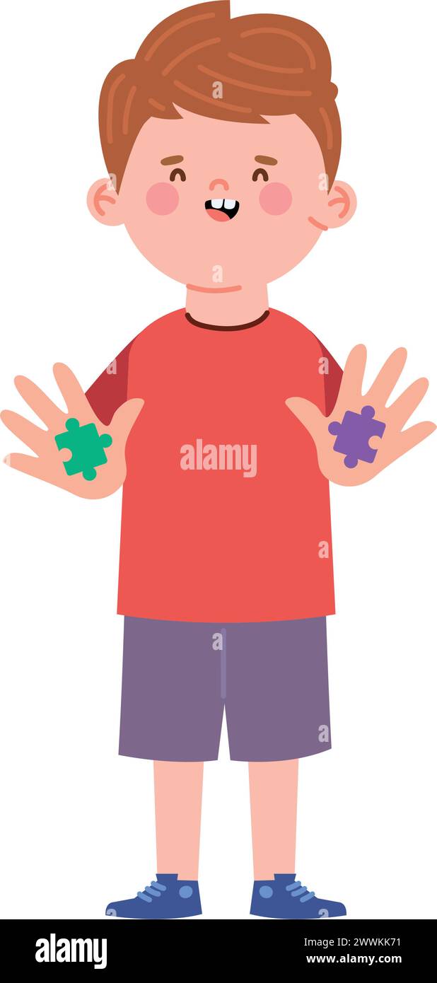 autism boy smile Stock Vector Image & Art - Alamy