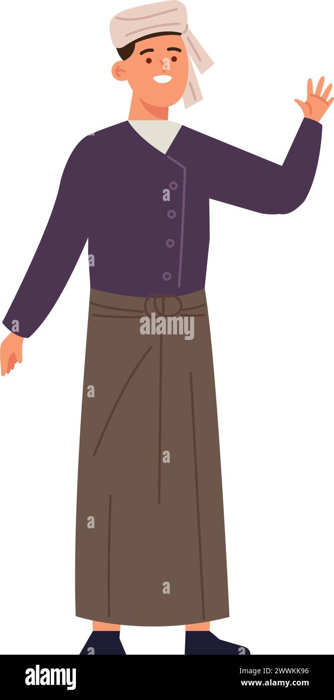 myanmar man character Stock Vector Image & Art - Alamy