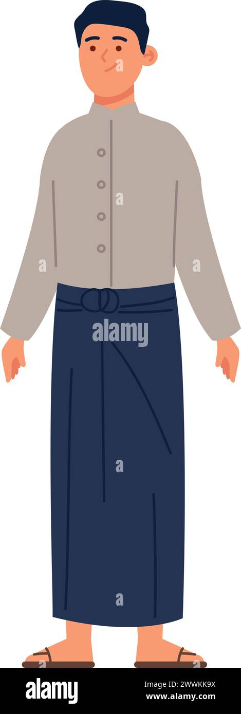 myanmar male character Stock Vector Image & Art - Alamy