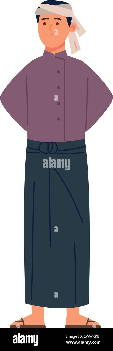 myanmar man standing Stock Vector Image & Art - Alamy