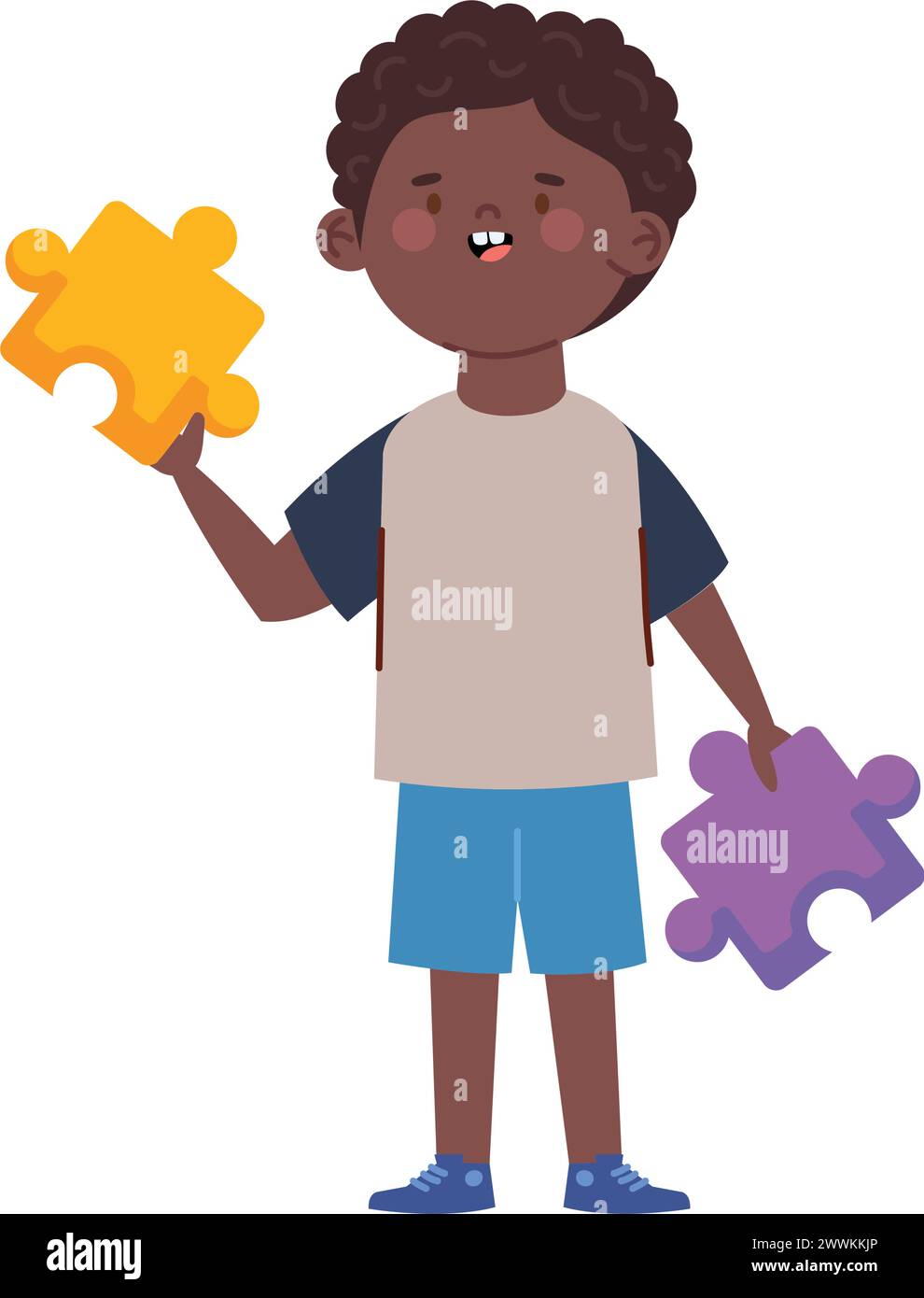autism boy smiling Stock Vector Image & Art - Alamy