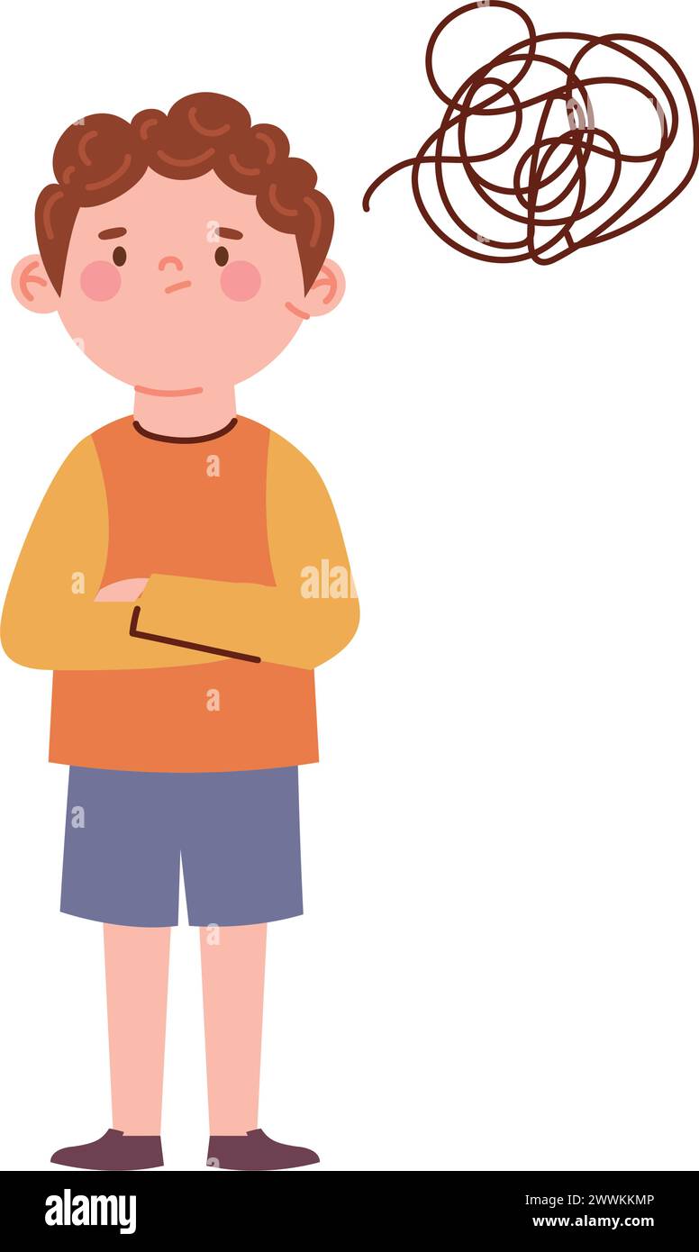 Autism kid sad Stock Vector Images - Alamy