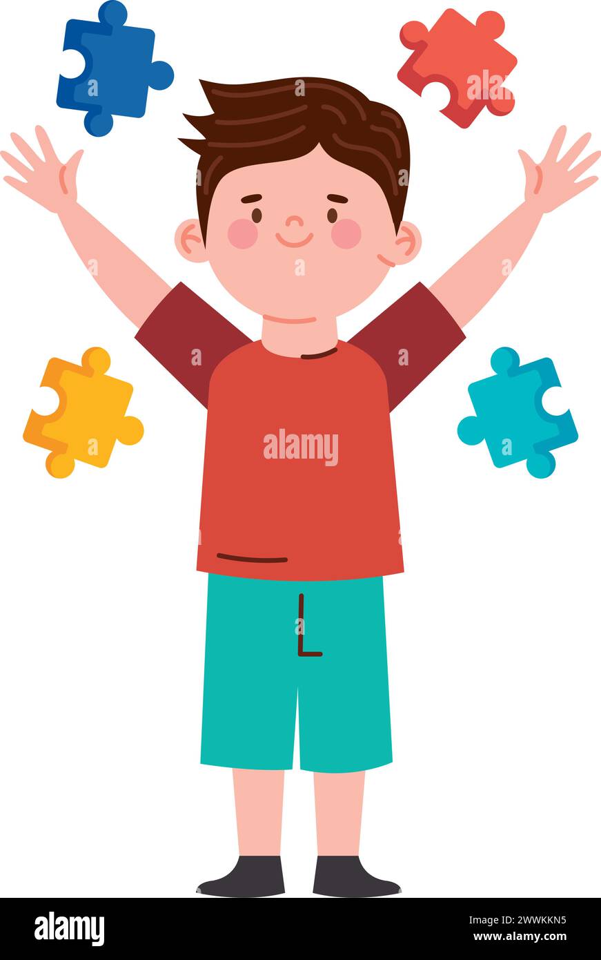 autism boy celebrate Stock Vector Image & Art - Alamy