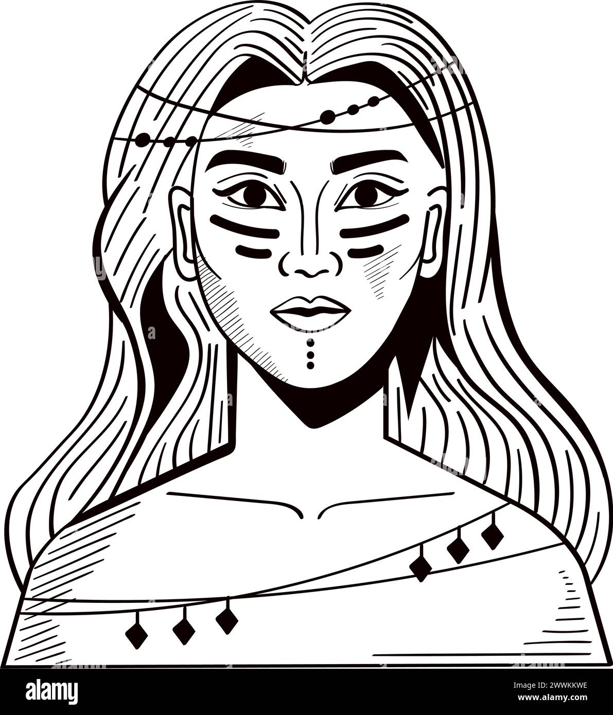 Native American Girl Ethnicity Stock Vector Image And Art Alamy