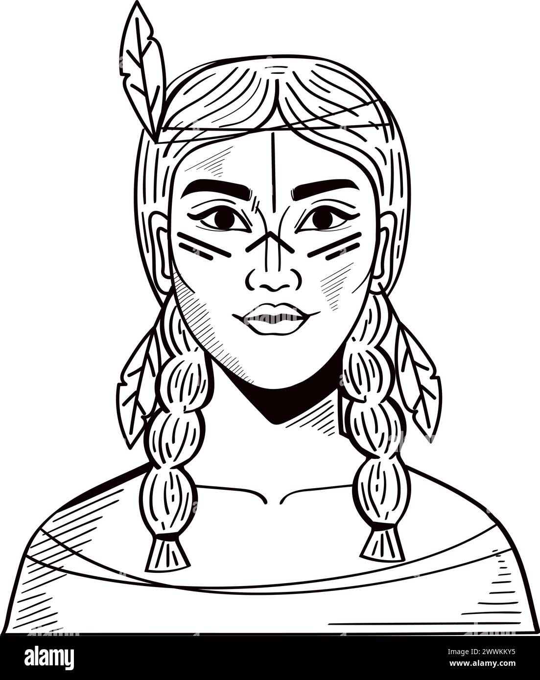 Native American Girl Design Stock Vector Image And Art Alamy
