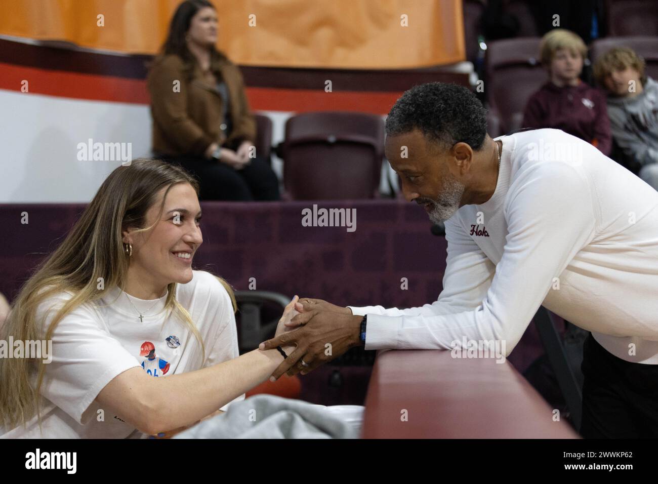 Blacksburg, VA, USA. 24th Mar, 2024. Injured Virginia Tech Hokies ...