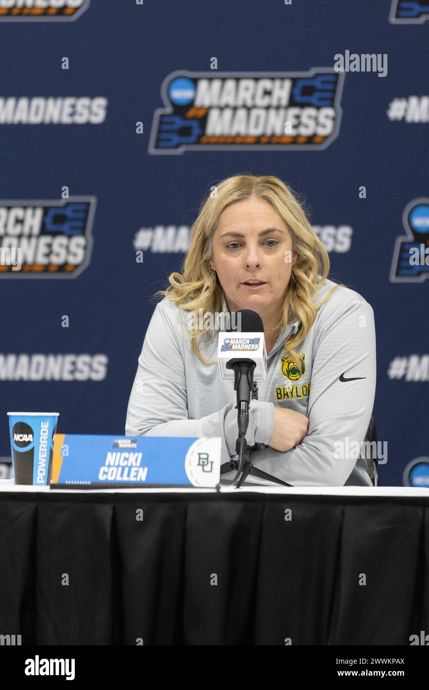 Blacksburg, VA, USA. 24th Mar, 2024. Baylor Lady Bears head coach Nicki ...