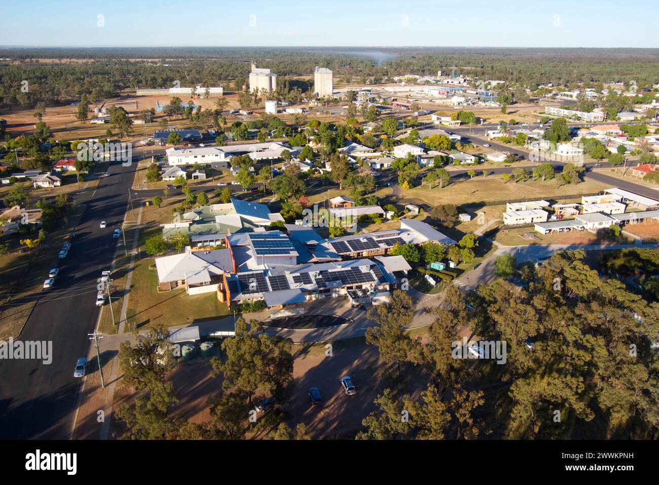 Aerial of the Miles Medical Centre Miles Queensland Australia Stock ...