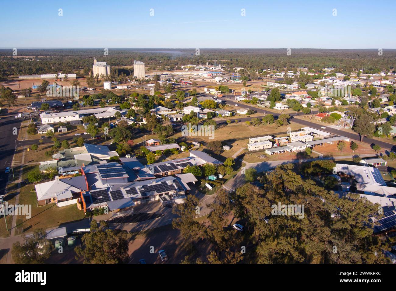 Aerial of Miles Queensland Australia Stock Photo - Alamy