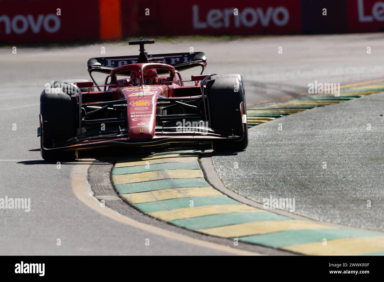 Albert Park, Australia, 24 March, 2024. Monaco Charles Leclerc driving ...