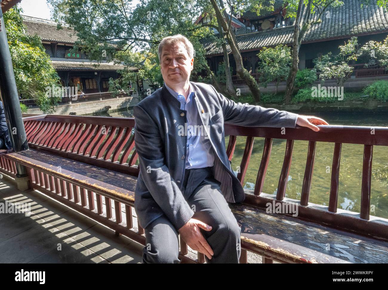 Chengdu, China. 25th Mar, 2024. Markus Söder, (CSU) Minister President ...