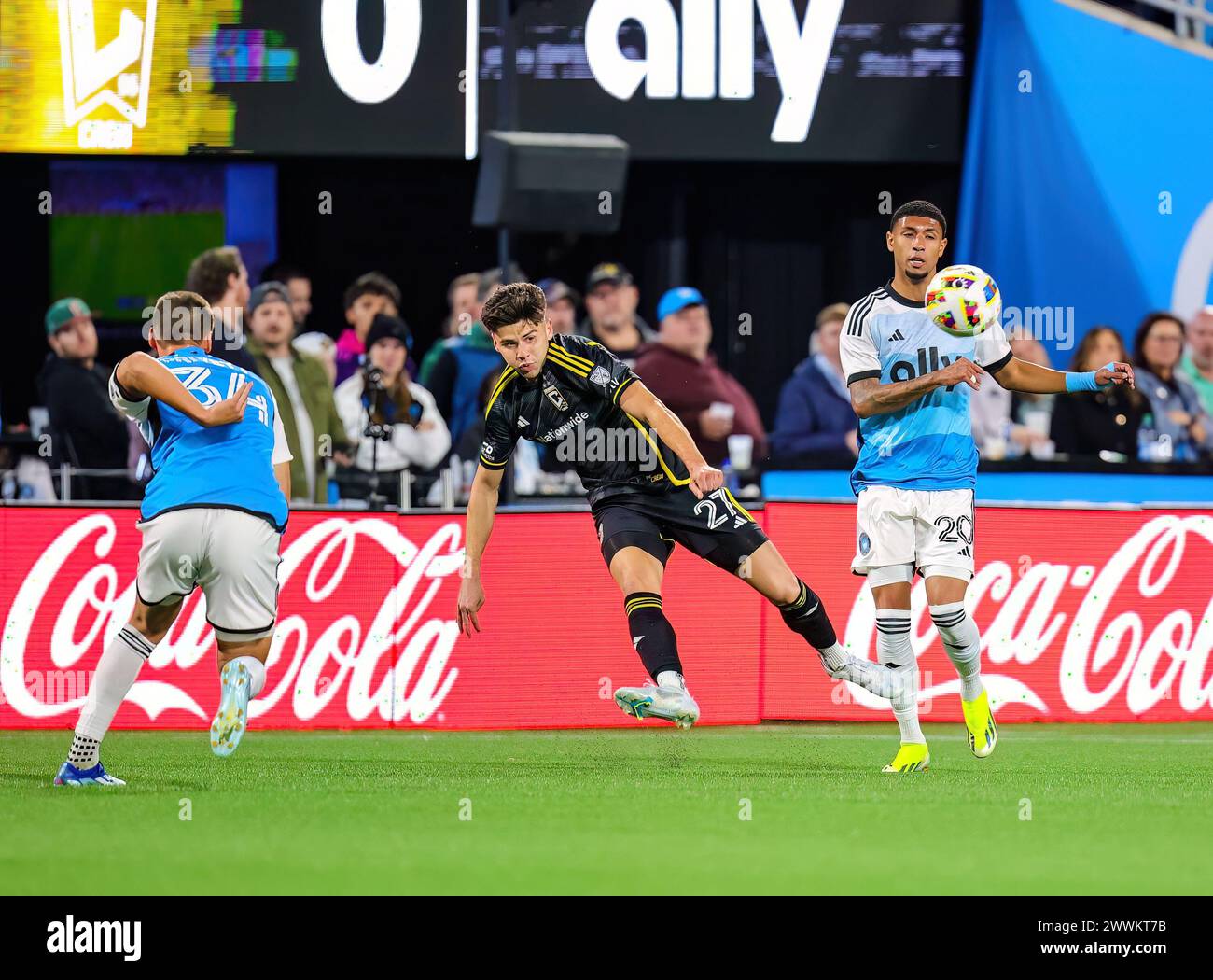 Charlotte, North Carolina, USA. 23rd Mar, 2024. Columbus Crew forward ...