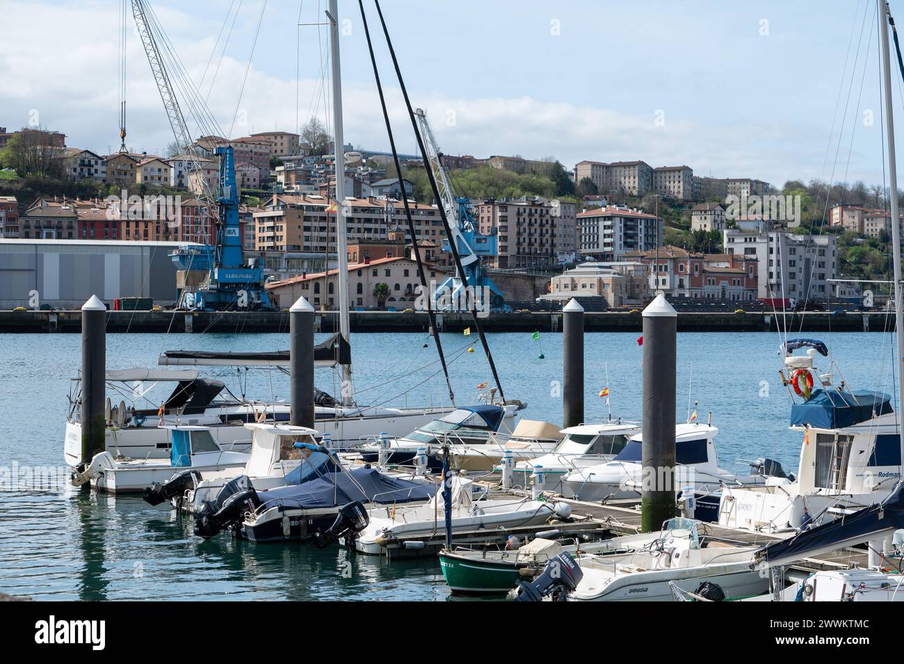 Pasaia, Spain: 2024 March 24: Recreational boats in the fishing and ...