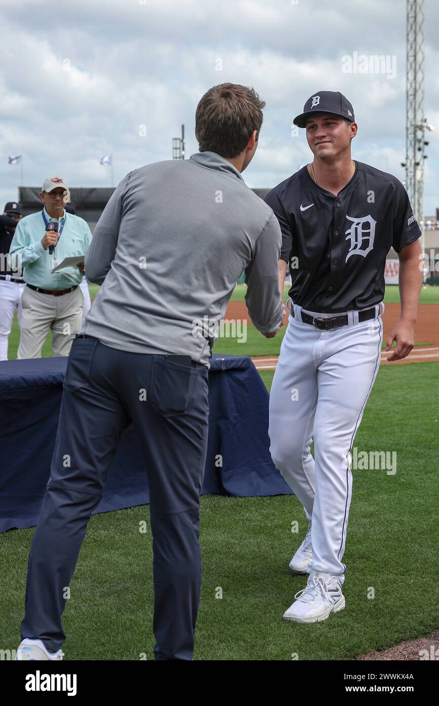 Lakeland FL USA; Detroit Tigers and Erie Seawolves pitcher Ty Madden ...