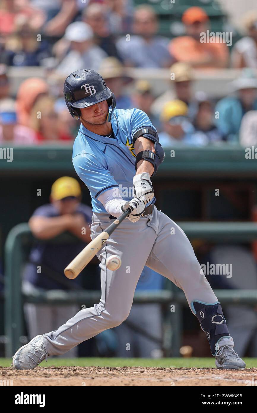 Lakeland FL USA; Tampa Bay Rays first baseman Austin Shenton (54 ...