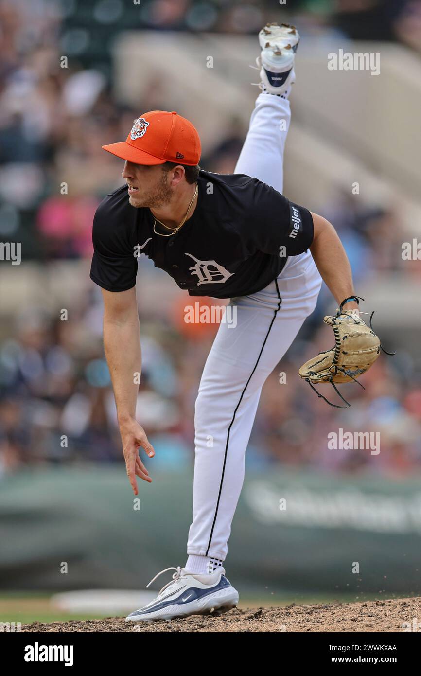 Lakeland FL USA; Detroit Tigers relief pitcher Beau Brieske (4 ...