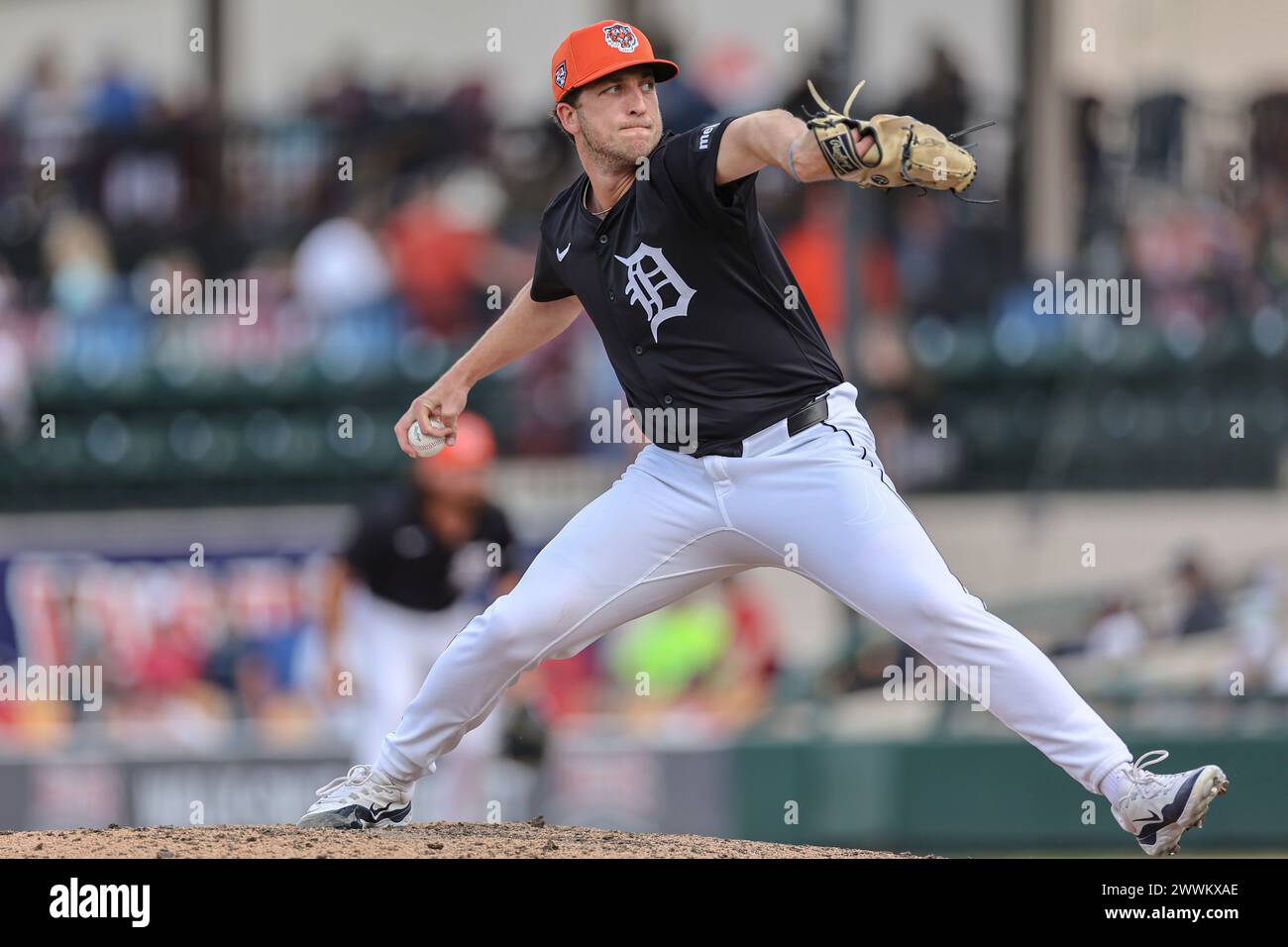 Lakeland FL USA; Detroit Tigers relief pitcher Beau Brieske (4 ...