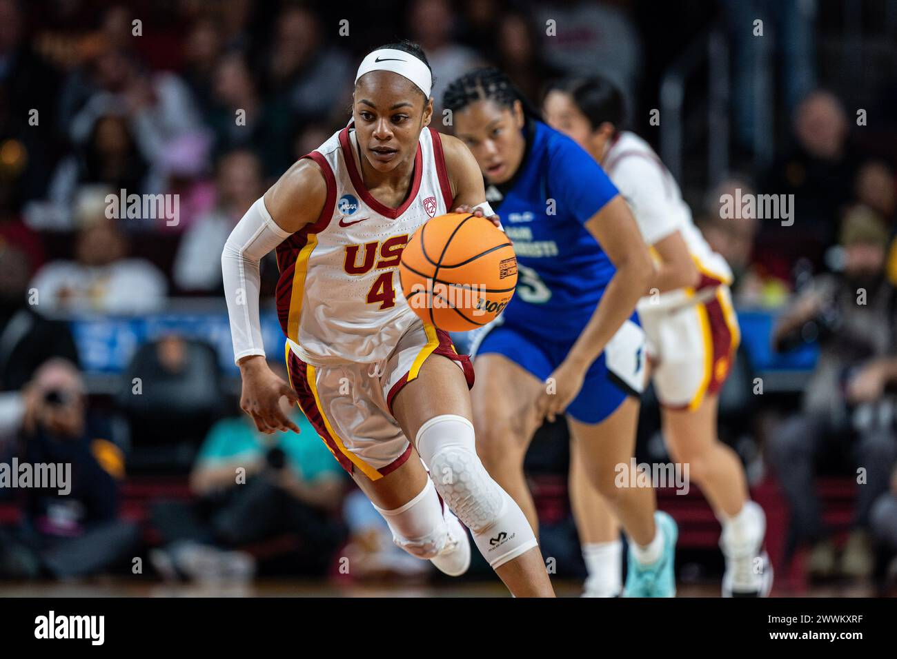 USC Trojans guard Kayla Williams (4) during the first round of NCAA ...