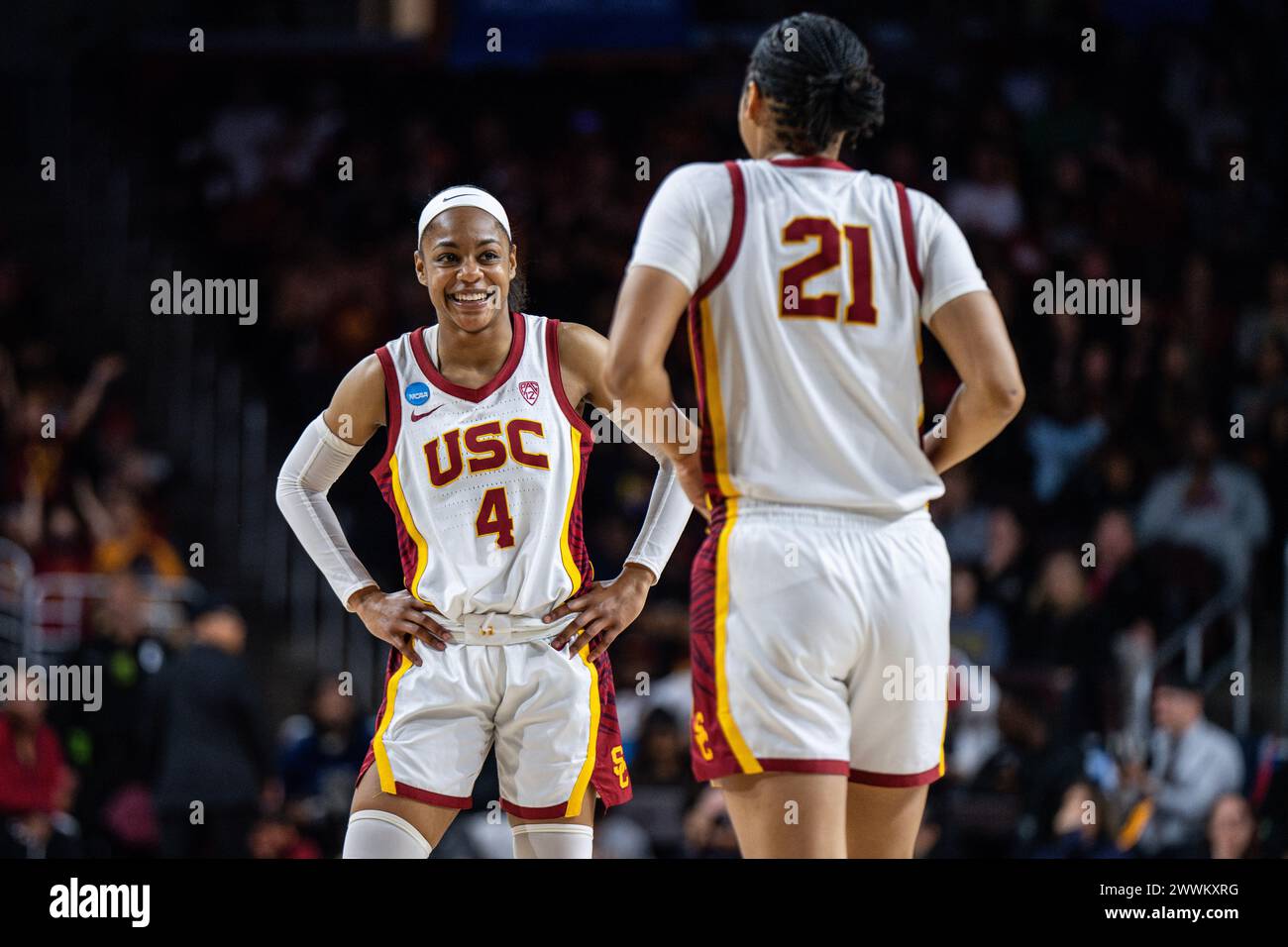 USC Trojans guard Kayla Williams (4) during the first round of NCAA ...