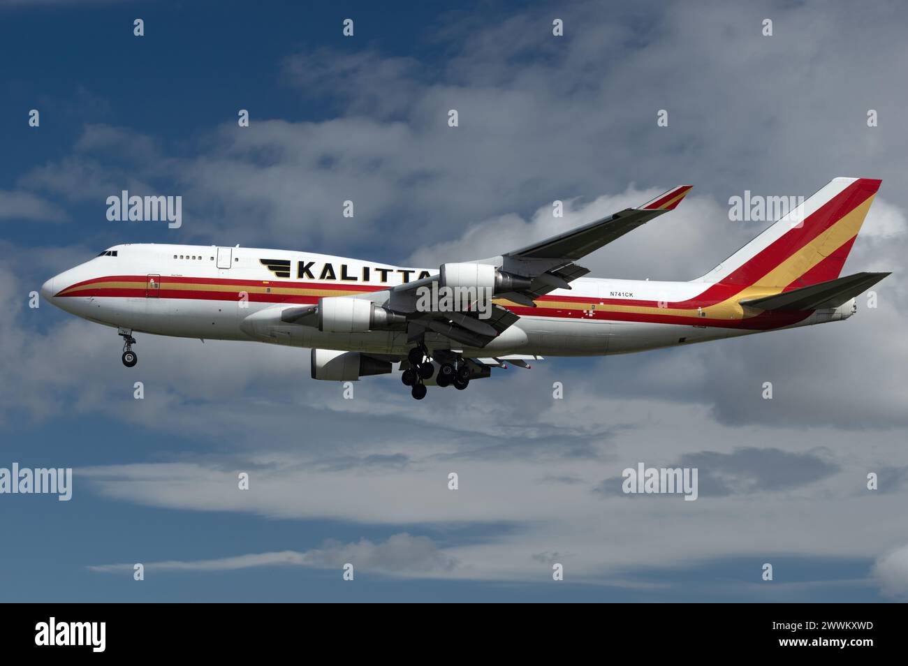 Kalitta Air N741CK, Boeing 747 aircraft shown arriving at Los Angeles ...