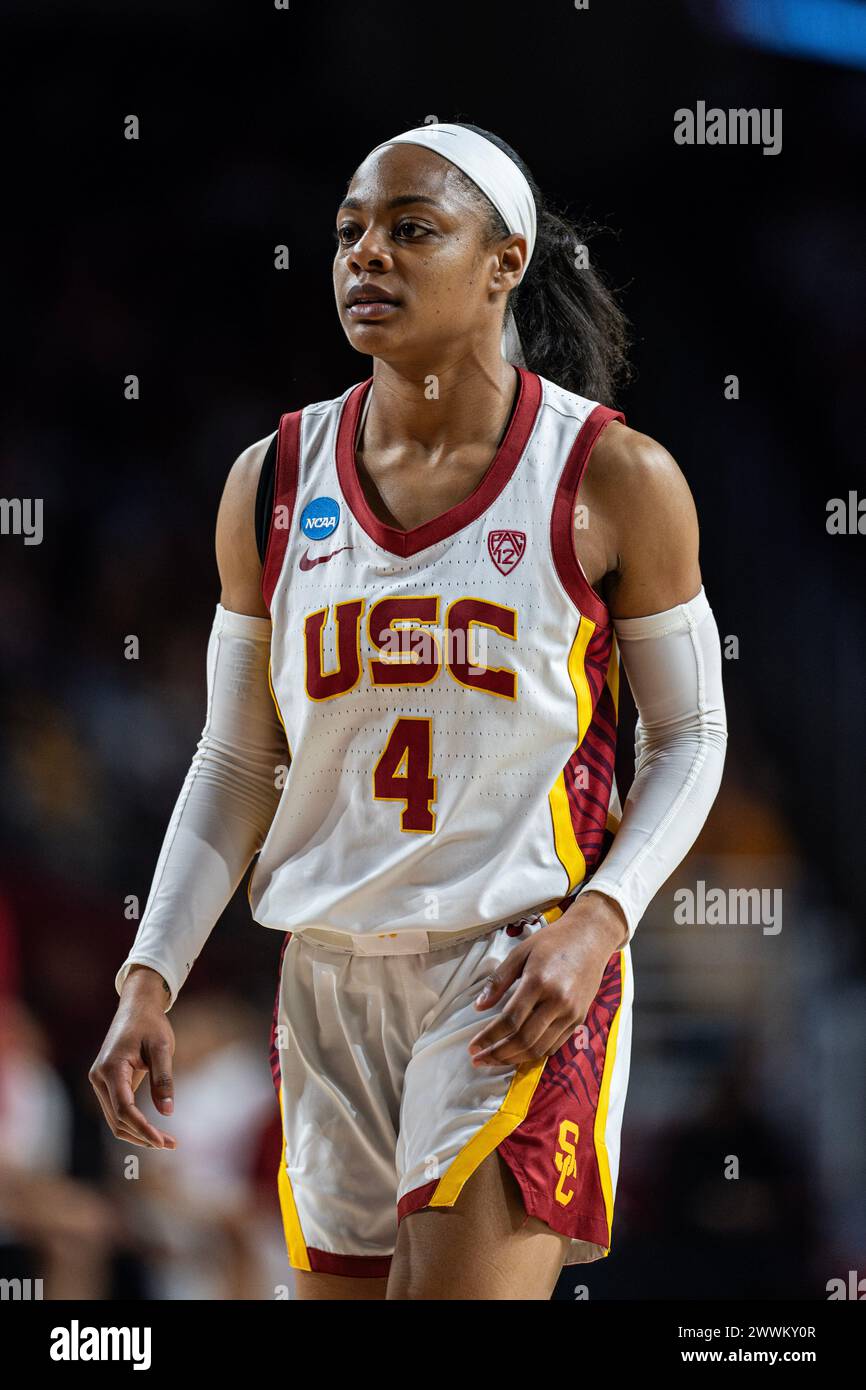 USC Trojans guard Kayla Williams (4) during the first round of NCAA ...