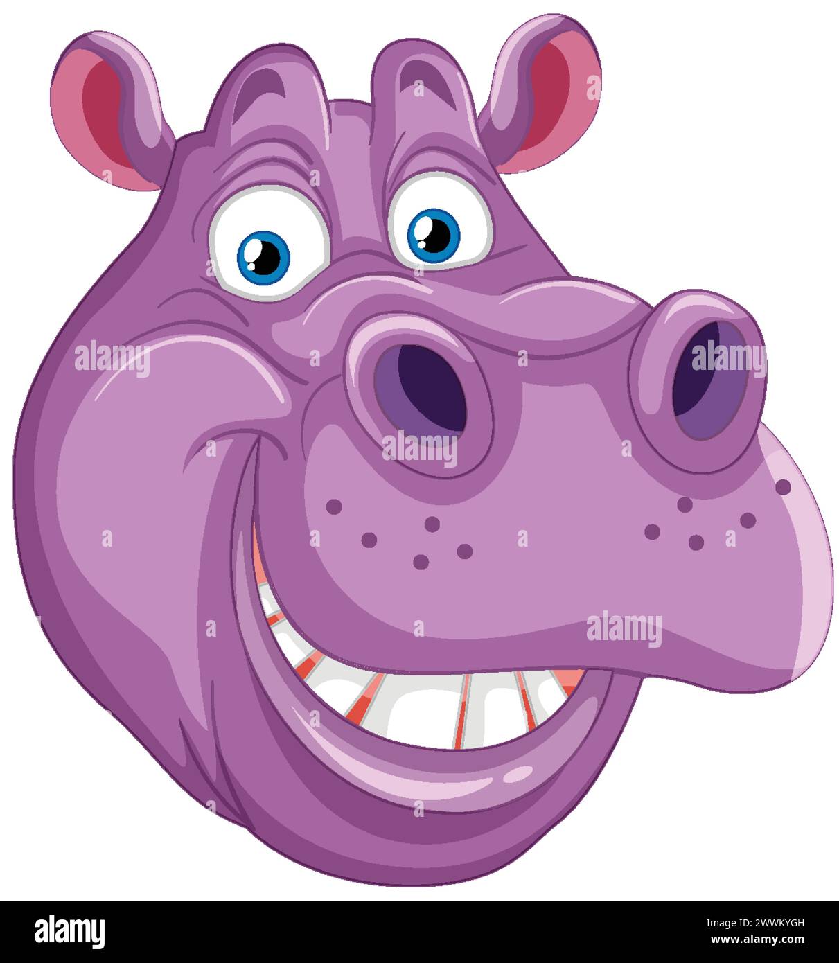 Cartoon head of a hippopotamus hi-res stock photography and images - Alamy