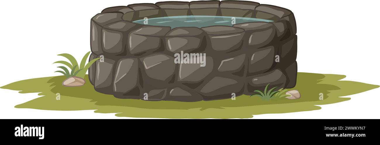 Cartoon stone well Stock Vector Images - Alamy