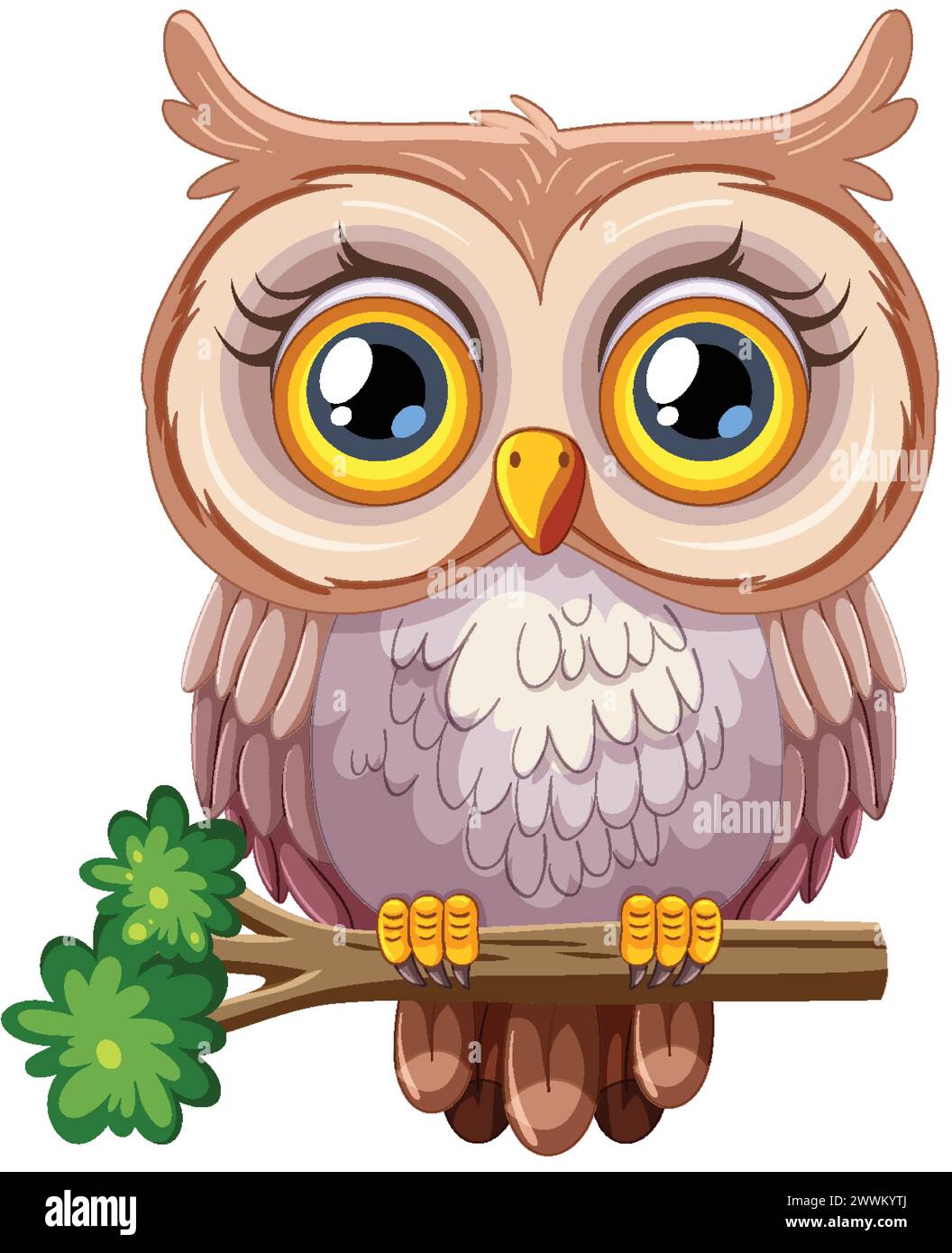 Colorful vector illustration of a cartoon owl Stock Vector Image & Art ...
