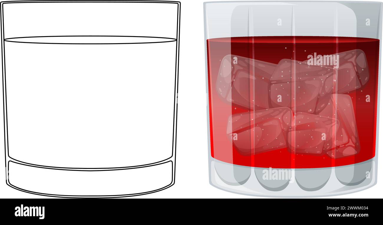 Vector illustration of a refreshing iced beverage Stock Vector Image & Art - Alamy