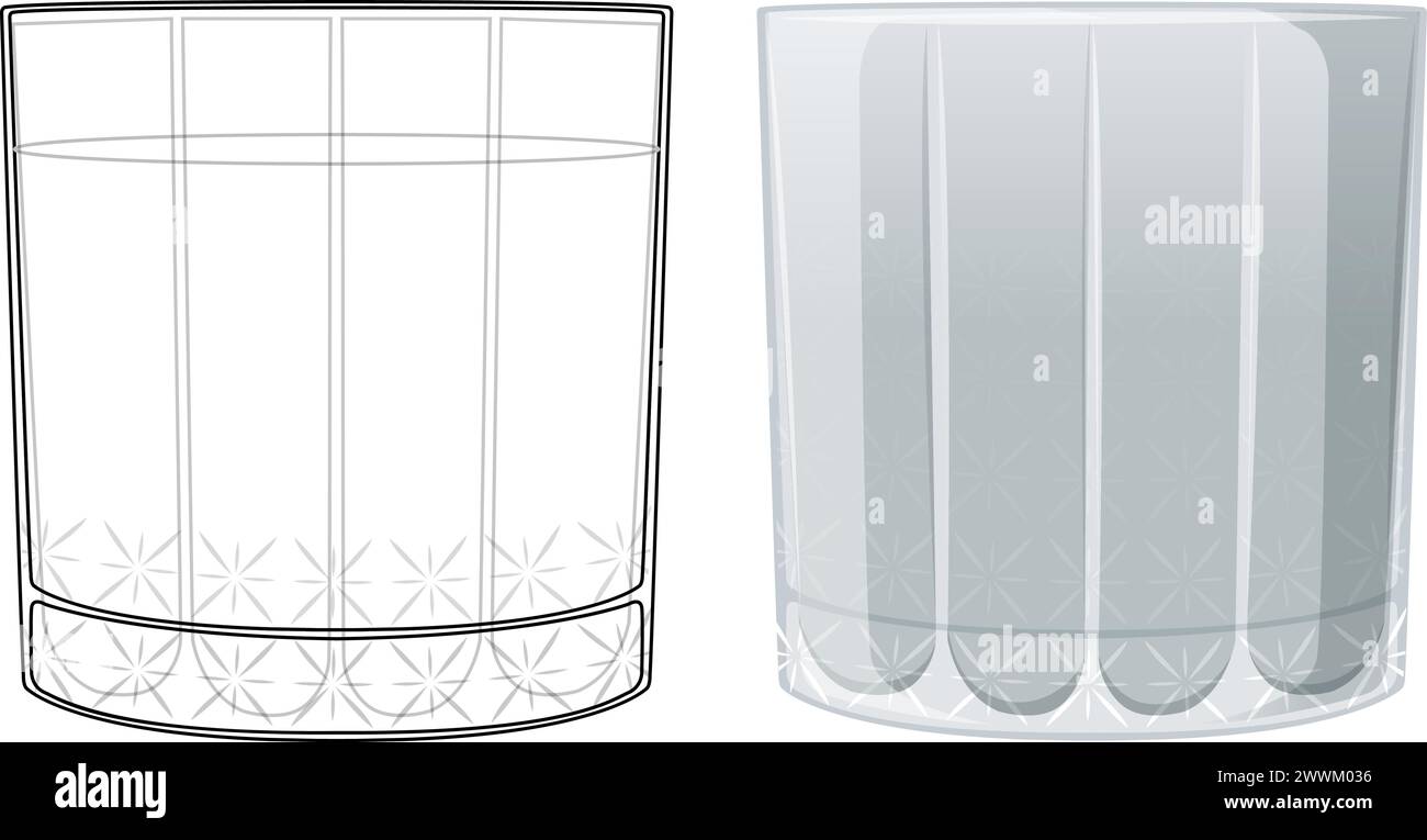 Two styles of crystal glass vector design Stock Vector Image & Art - Alamy
