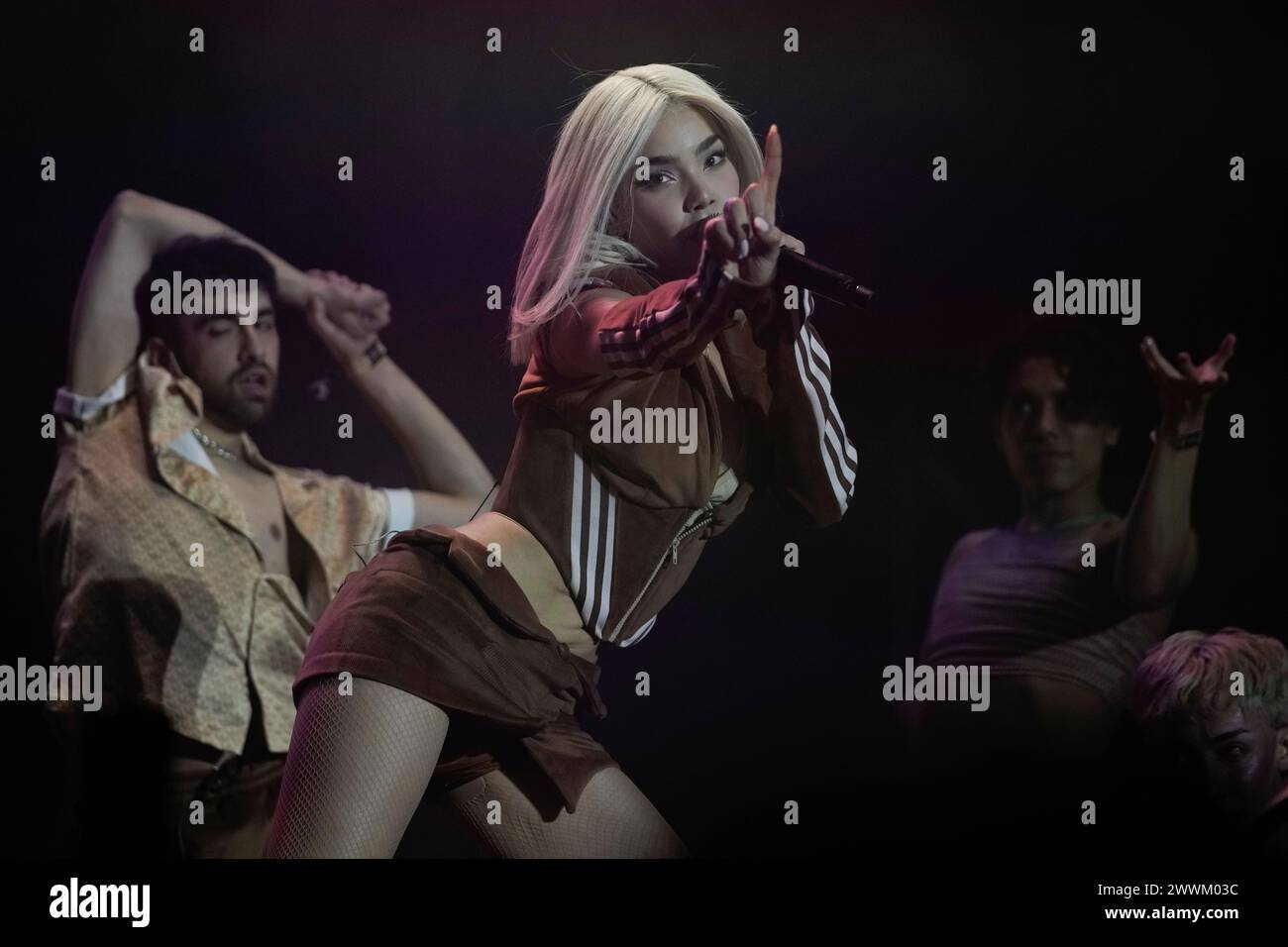 Mexican singer Kenia Os performs at the AXE Ceremonia music festival at ...