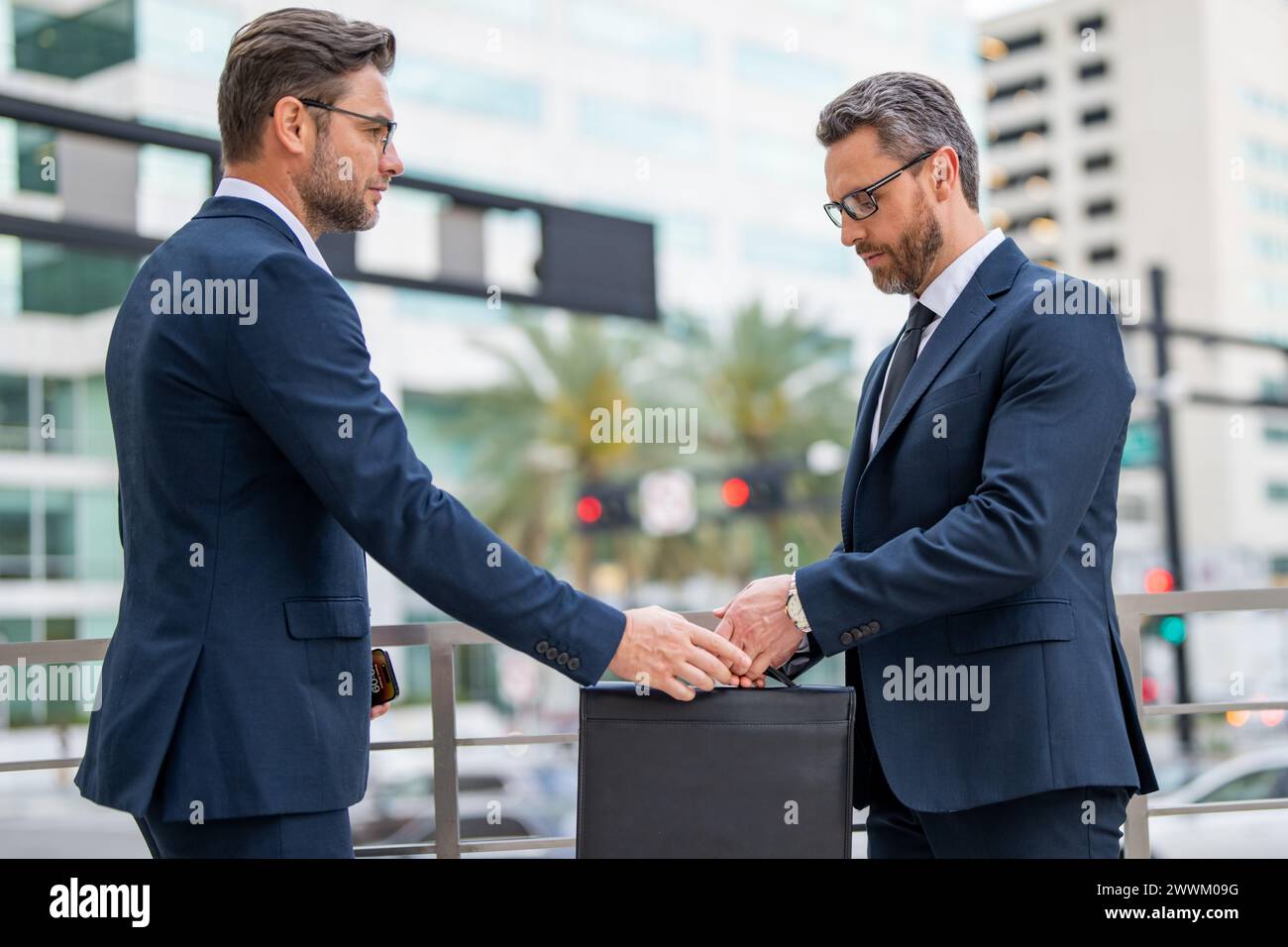 Planning of two business teams strategy. Two business men teams ...