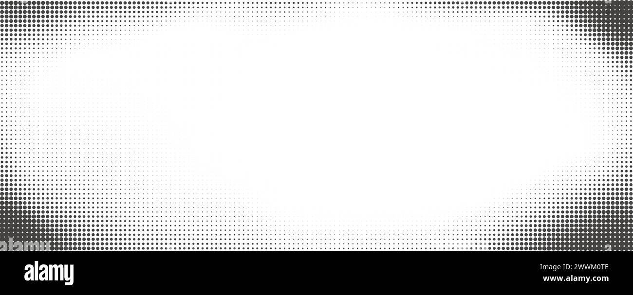 Halftone dotted vector background. Old grainy overlay with gradient on ...
