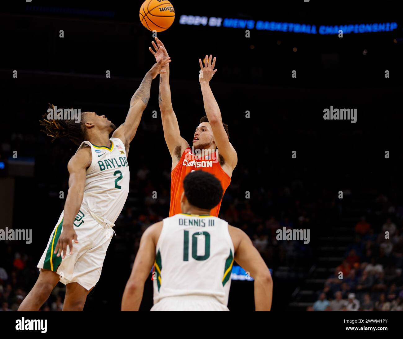 Memphis, Tennessee, USA. 24th Mar, 2024. Clemson guard CHASE HUNTER (1 ...