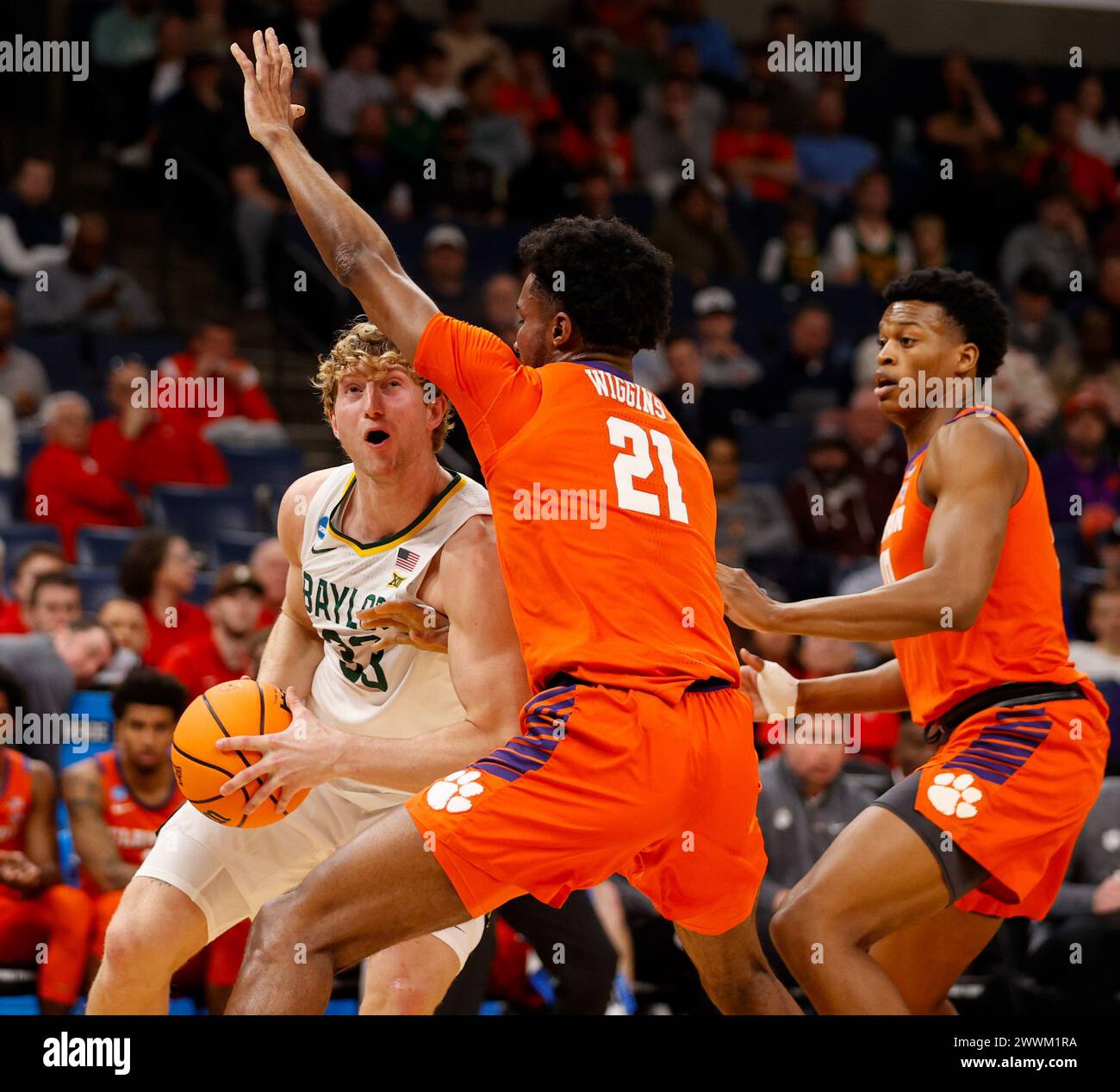 Memphis, Tennessee, USA. 24th Mar, 2024. Baylor forward CALEB LOHNER ...