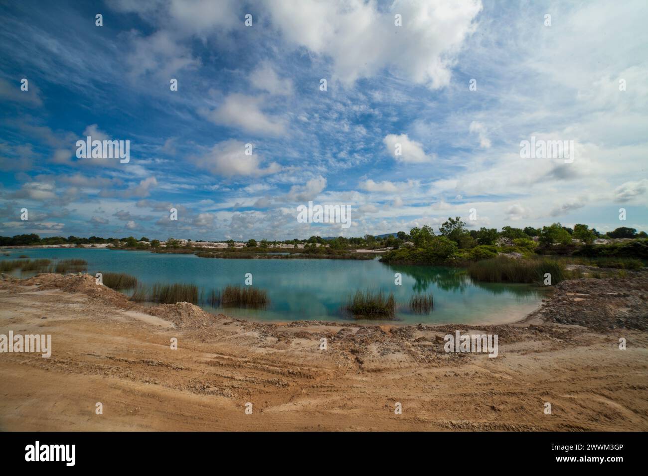Kaolin Lake in Bangka, Bangka Belitung, Indonesia Stock Photo - Alamy