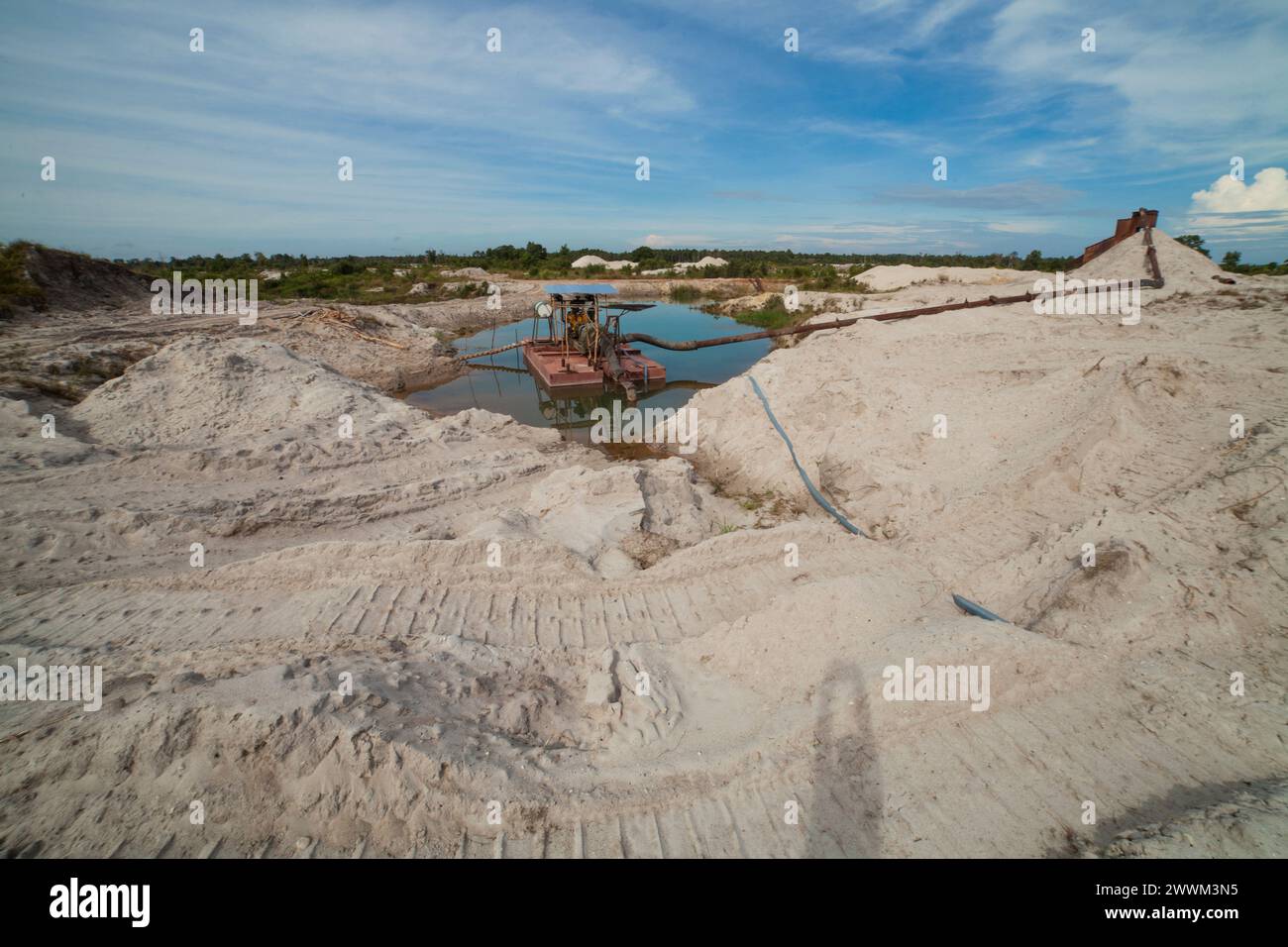 tin mining in Bangka Belitung island, Indonesia Stock Photo - Alamy