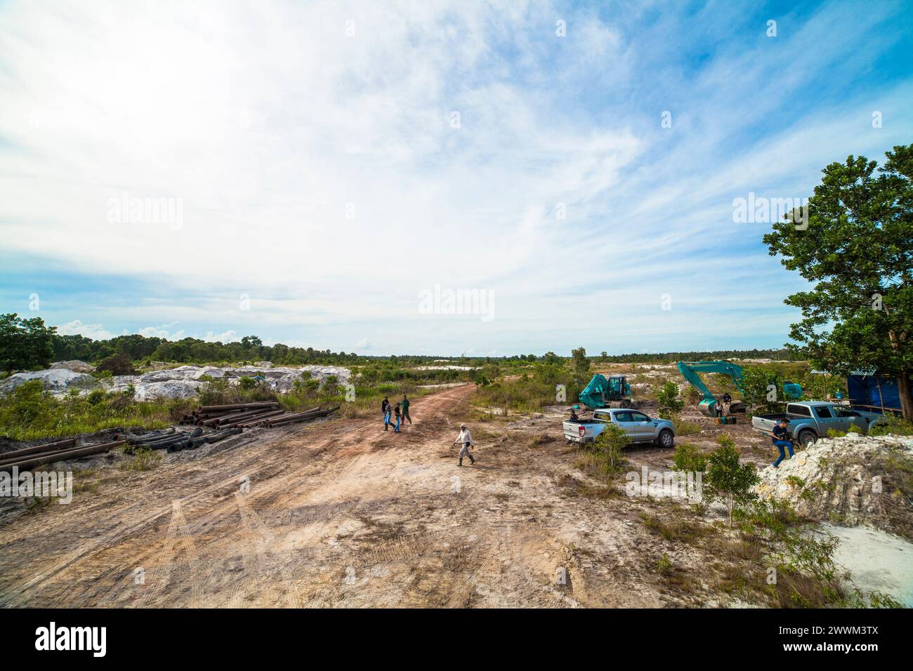Atmosphere of sand mining Stock Photo - Alamy