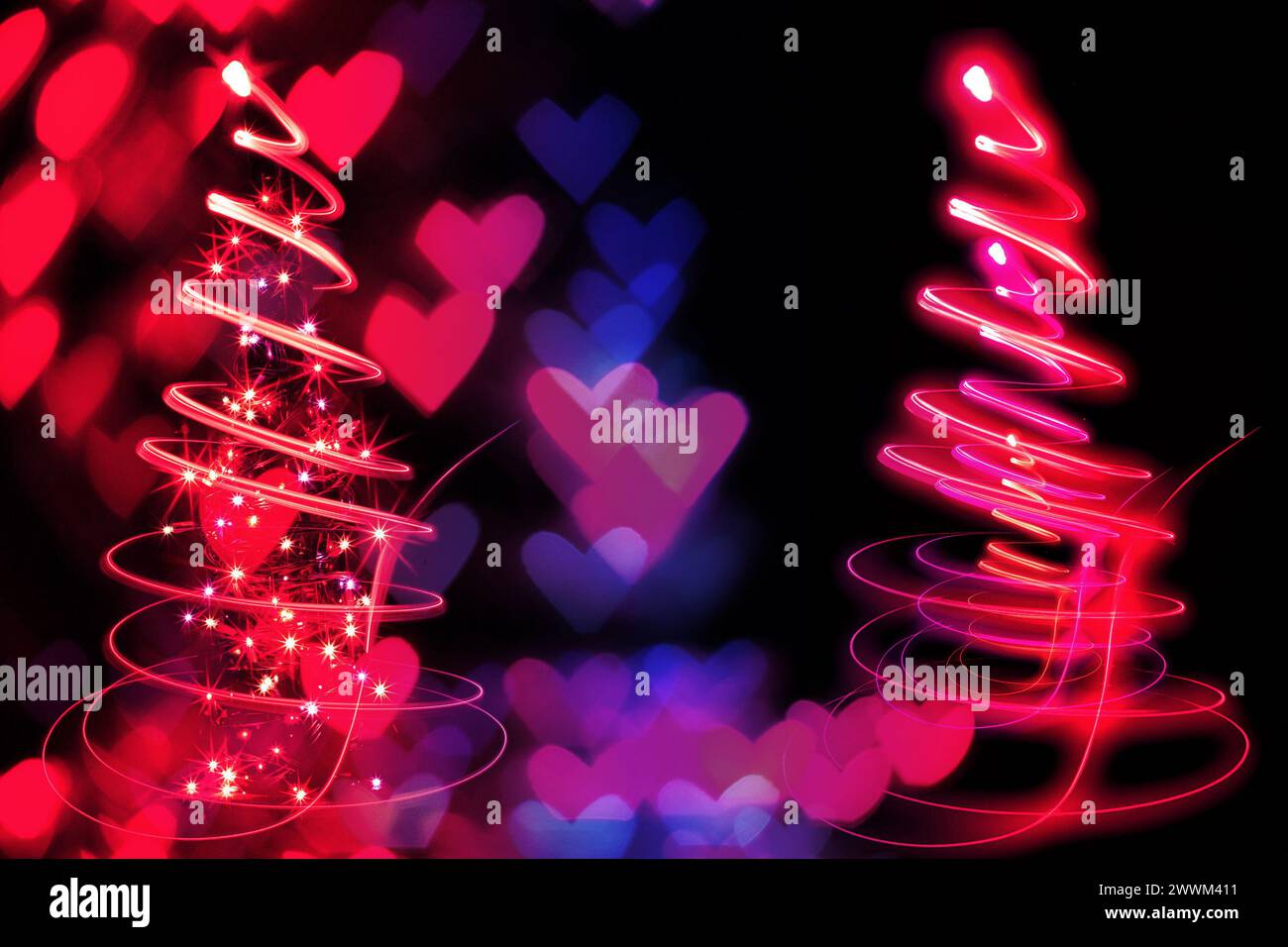 christmas tree from the color lights as nice xmas background Stock ...