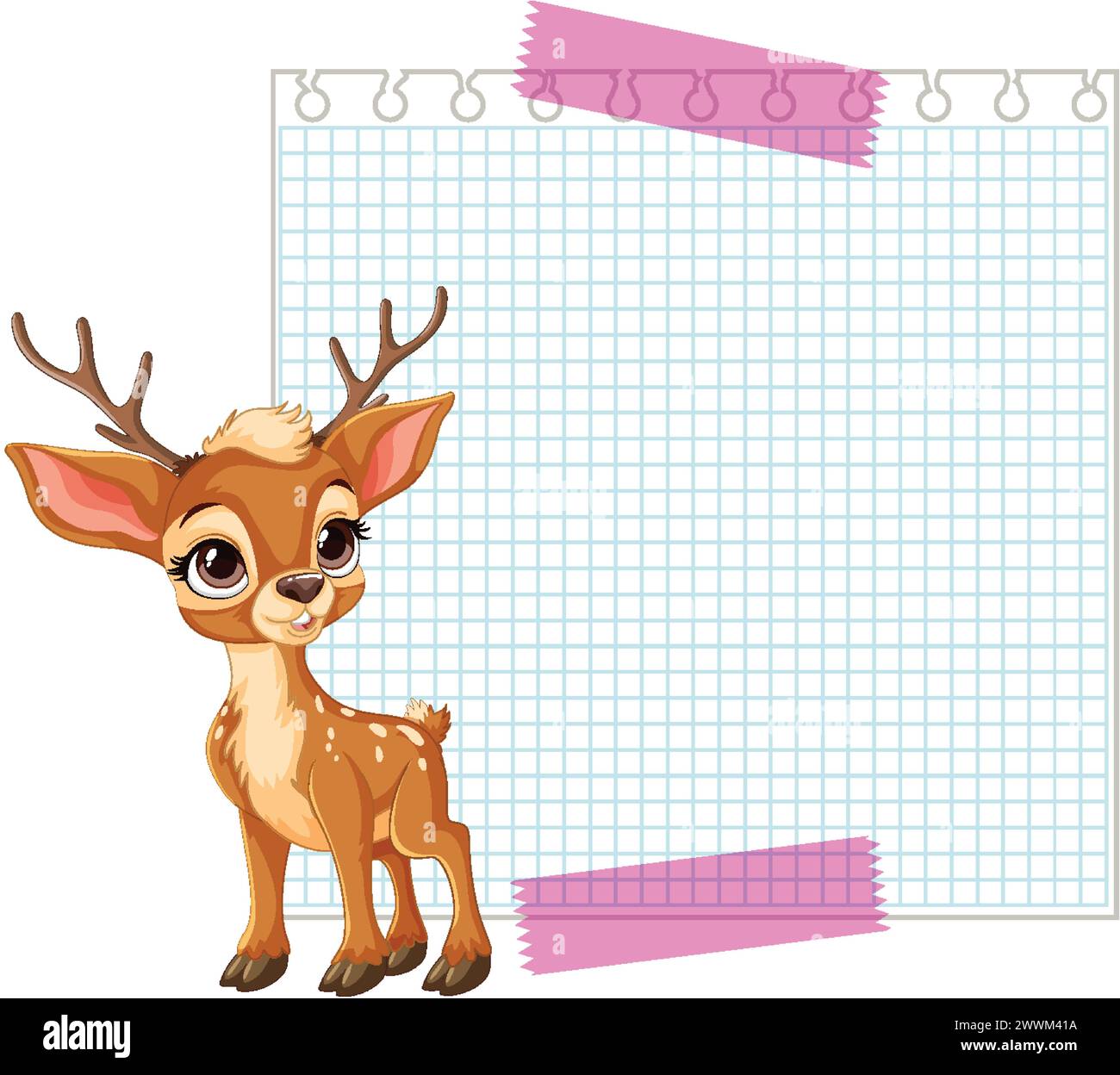 Deer cartoon character blank Cut Out Stock Images & Pictures - Alamy