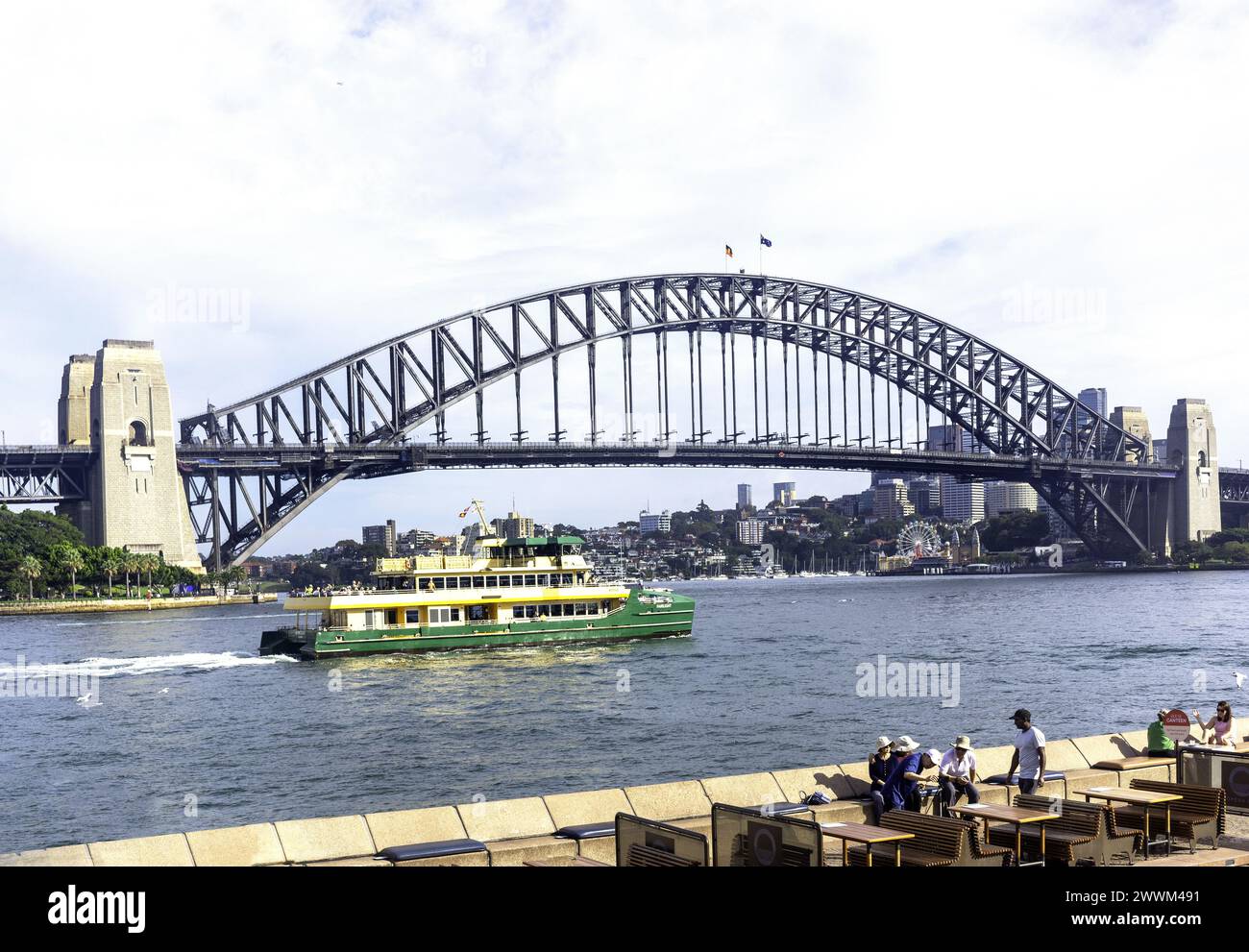 Manly Ferry and Sydney Harbour Bridge, Sydney, New South Wales ...